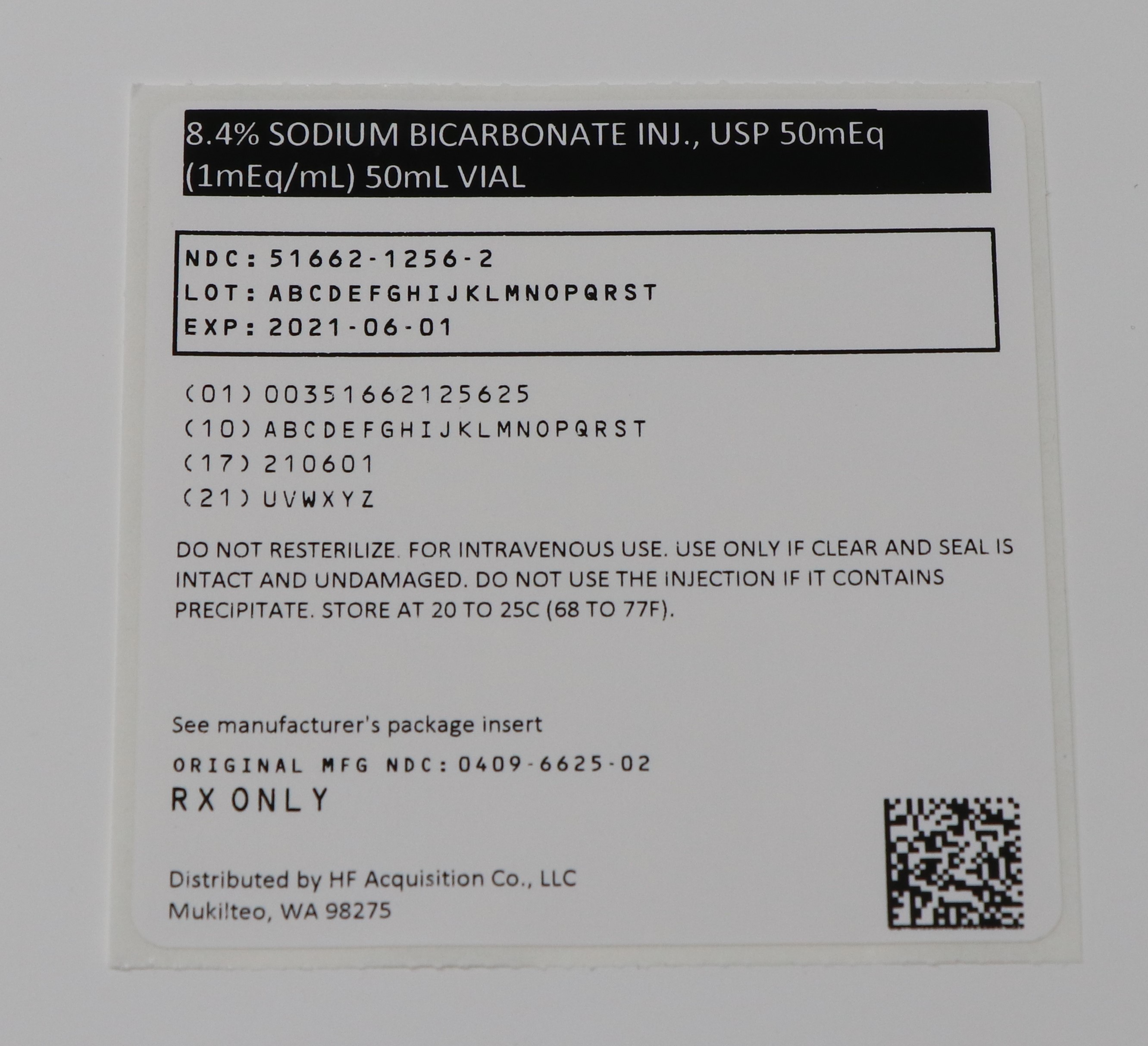 8.4% Sodium Bicarbonate- Images NDC51662-1256