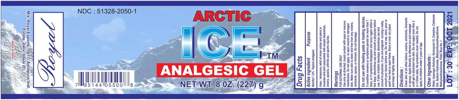 Product Images Arctic Ice Analgesic Gel Photos - Packaging, Labels ...
