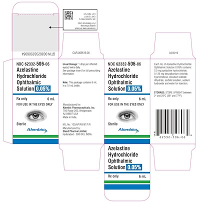 NDC 62332-506 Azelastine Hydrochloride Ophthalmic Solution 0.05% ...