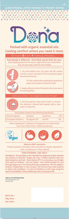 Label Dona Patch Topical - Indications, Usage & Precautions