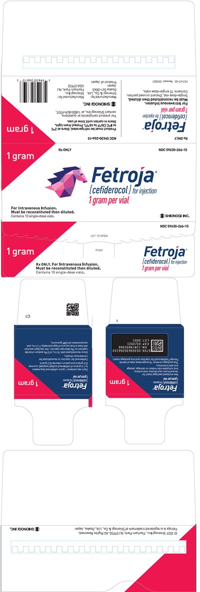 NDC 59630-266 Fetroja Cefiderocol Sulfate Tosylate Injection, Powder ...