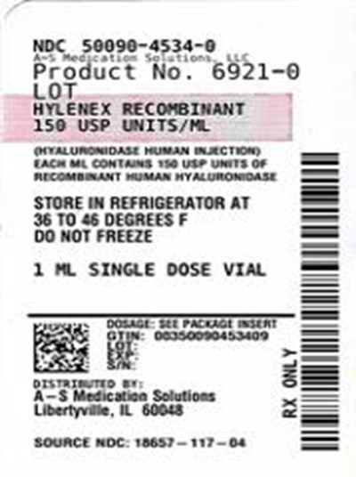 NDC 50090-4534 Hylenex Recombinant Hyaluronidase (human Recombinant)