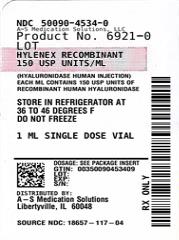 NDC 50090-4534 Hylenex Recombinant Injection, Solution Subcutaneous