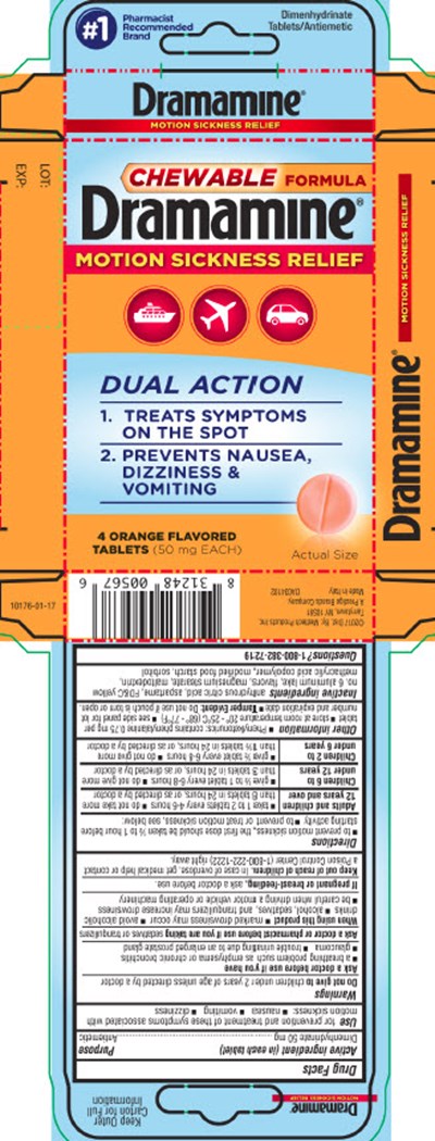 Dramamine Orange Tablet, Chewable- Images NDC63029-902