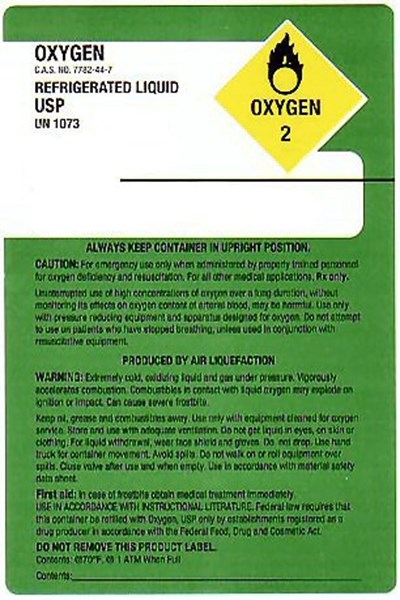 FDA Label for Oxygen - Indications, Usage & Precautions