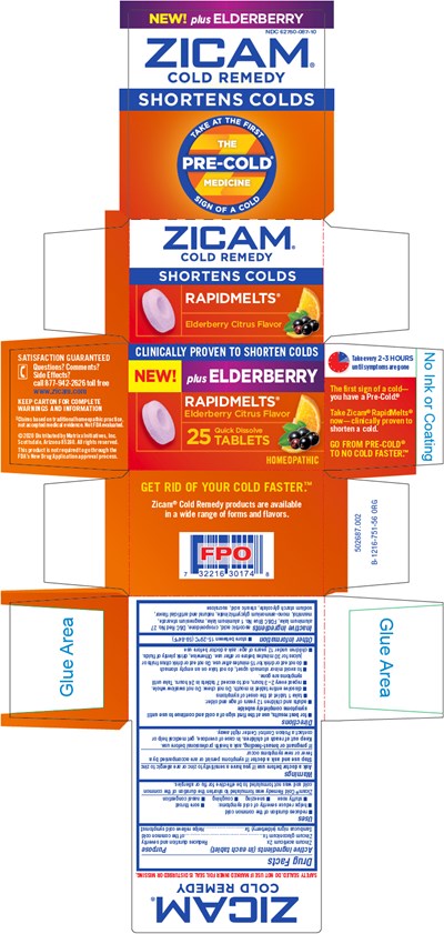 NDC 62750-087 Zicam Cold Remedy Rapidmelts Elderberry Citrus Zinc ...