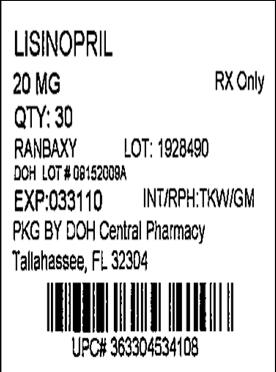 Lisinopril- Images NDC53808-0701