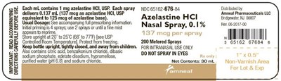NDC 65162-676 Azelastine Hydrochloride Azelastine