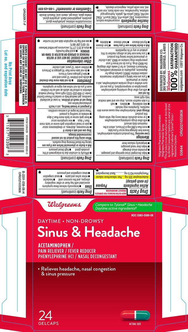 NDC 0363-5580 Sinus And Headache Daytime, Non-drowsy Tablet, Coated Oral