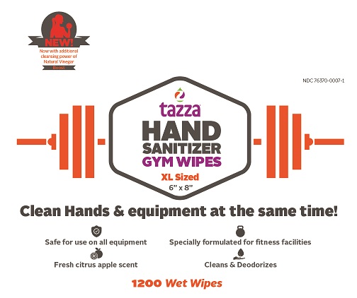 Product Images Tazza Gym Wipes Photos - Packaging, Labels & Appearance