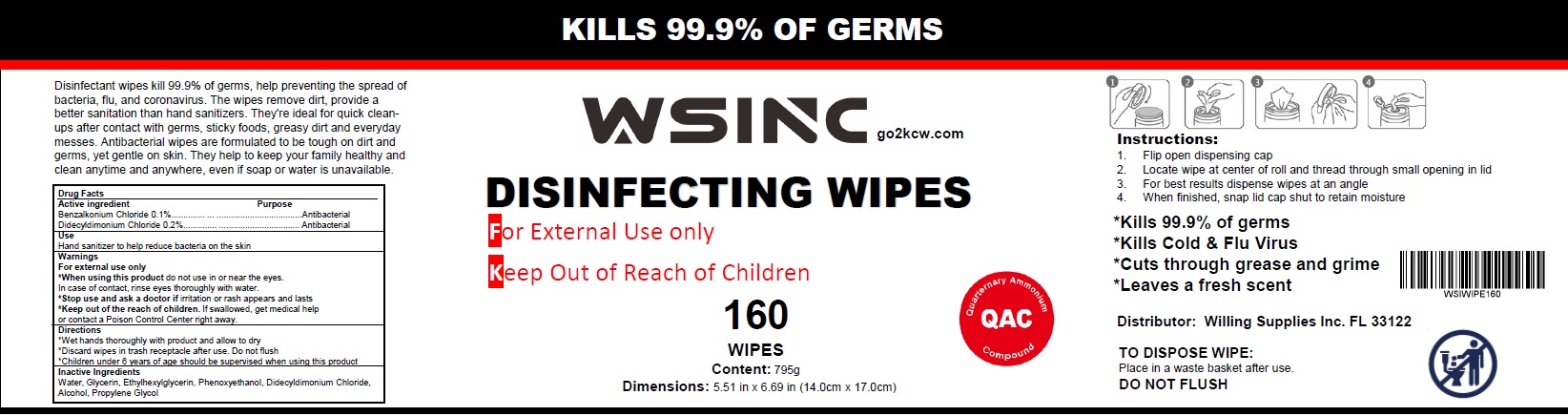 Product Images Wsinc Disinfecting Wipes Photos - Packaging, Labels ...