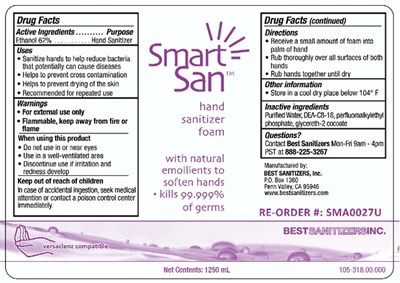 FDA Label for Smart San Hand Sanitizer Liquid Topical - Indications ...
