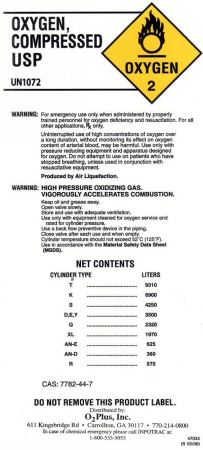 NDC 64464 001 Oxygen Gas Respiratory inhalation Label Information 