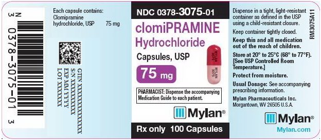 NDC 0378-3025 Clomipramine Hydrochloride Clomipramine Hydrochloride