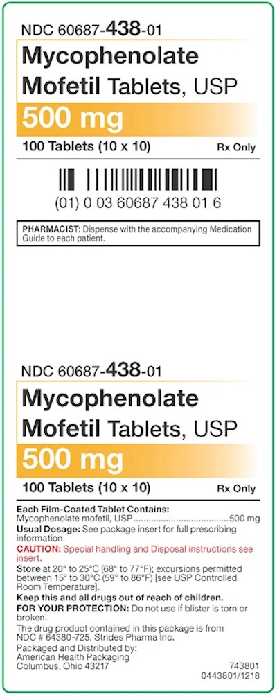 NDC 60687-438 Mycophenolate Mofetil Mycophenolate Mofetil