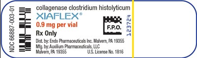 NDC 66887-003 Xiaflex Collagenase Clostridium Histolyticum