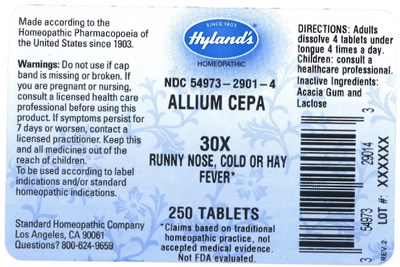NDC 54973-2901 Allium Cepa Onion Tablet Oral