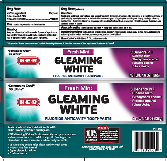 Product Images Heb Gleaming White Fresh Mint Photos - Packaging, Labels ...