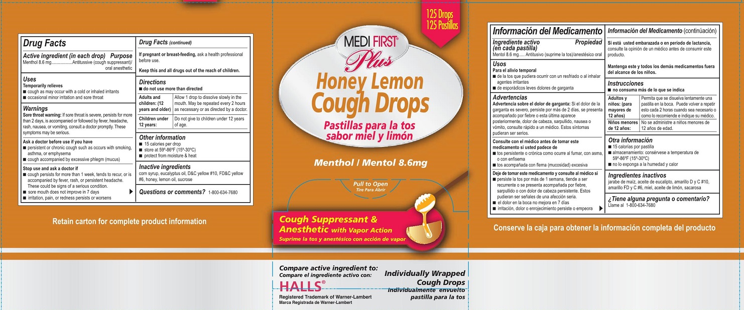 Medi-first Honey Lemon Cough Drops- Images NDC47682-840
