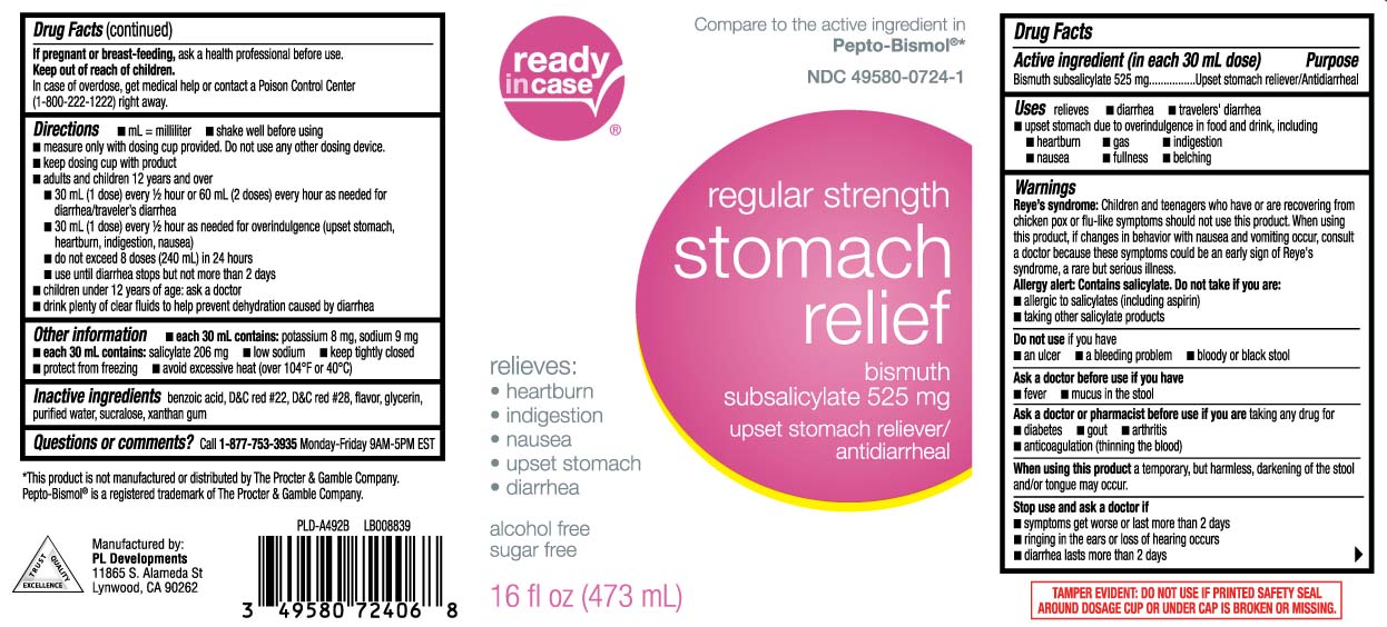 Stomach Relief Liquid Product Images - NDC 49580-0724