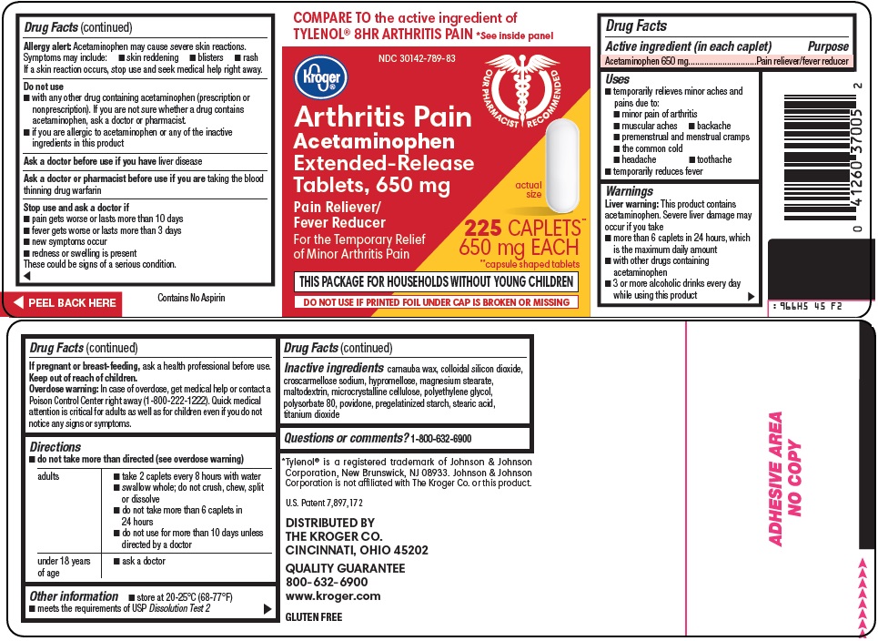 NDC 30142-789 Arthritis Pain Tablet, Film Coated, Extended Release Oral