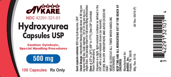 NDC 42291-321 Hydroxyurea Capsule Oral