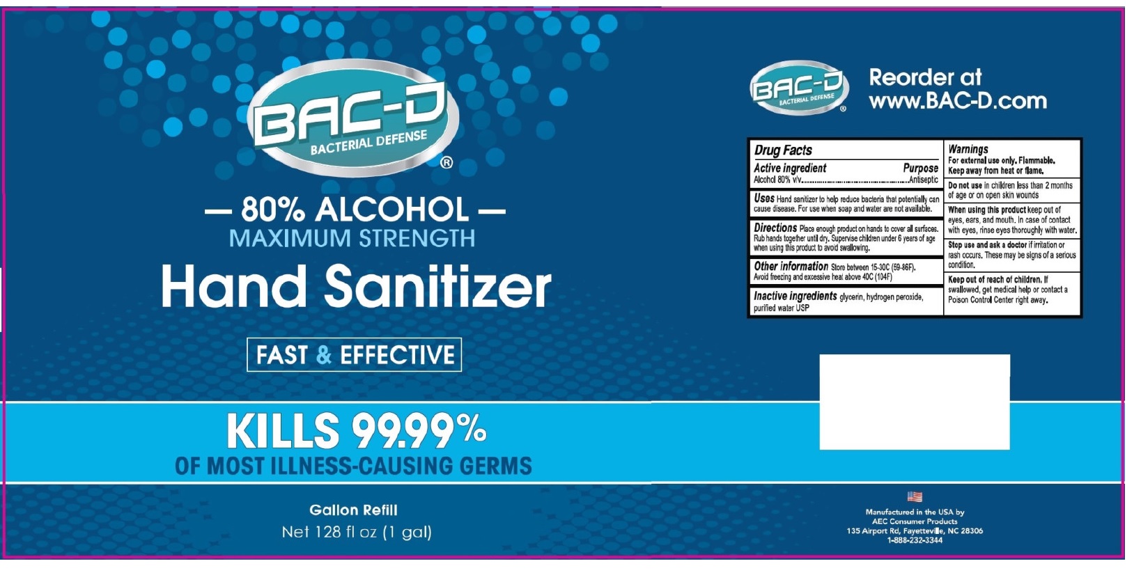 Product Images Bac-d Hand Sanitizer Photos - Packaging, Labels & Appearance