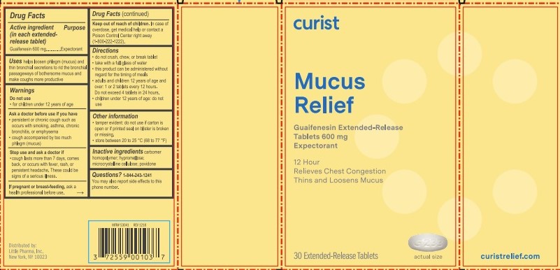 NDC 72559-001 Curist Mucus Relief Tablet, Extended Release Oral