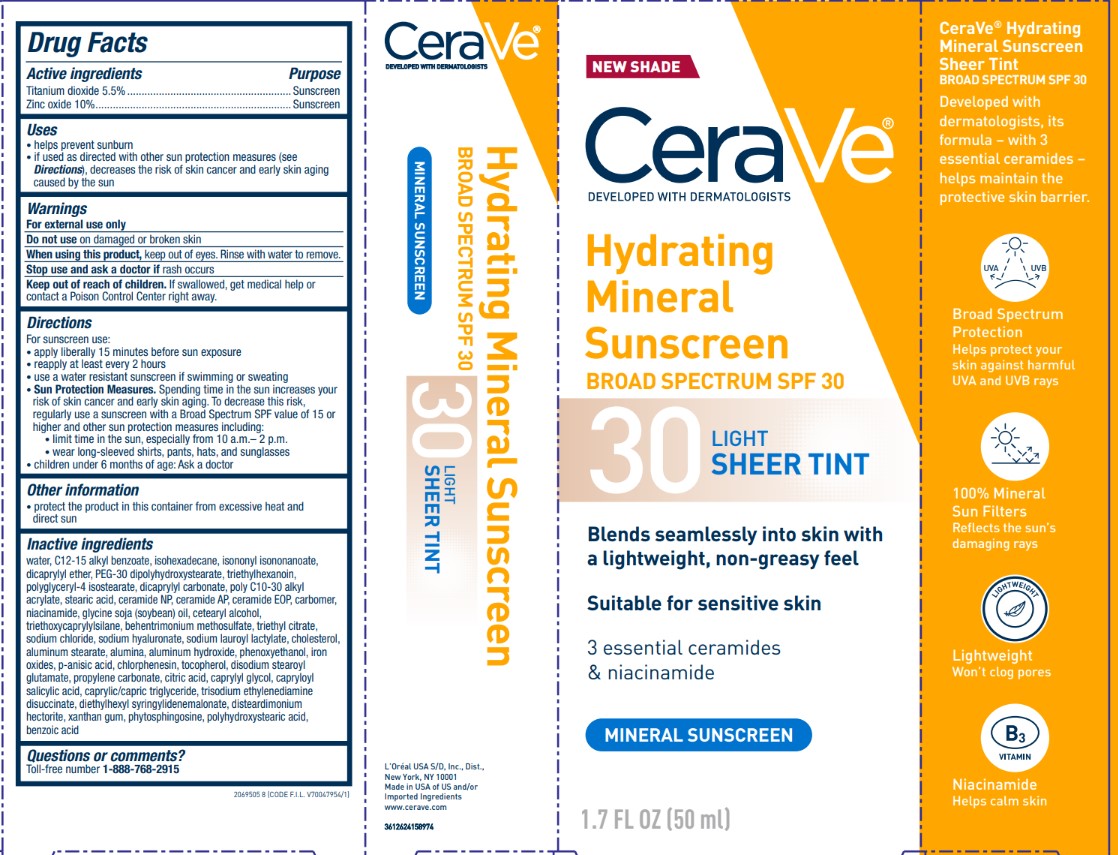 Product Images Cerave Hydrating Mineral Sunscreen Light Sheer Tint ...