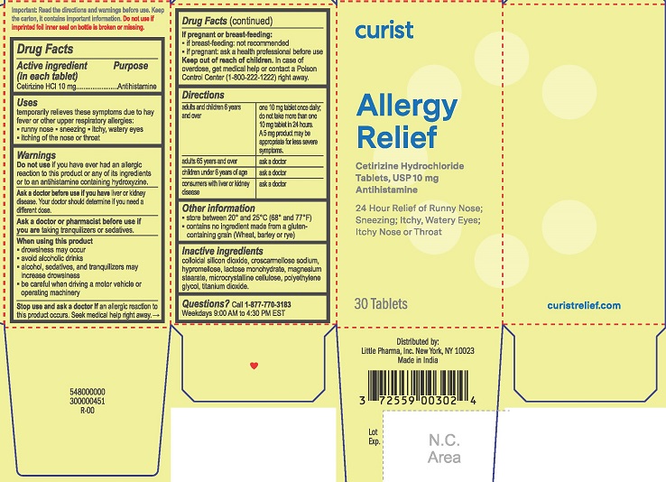 Curist Allergy Relief Tablet, Coated - Images NDC 72559-003