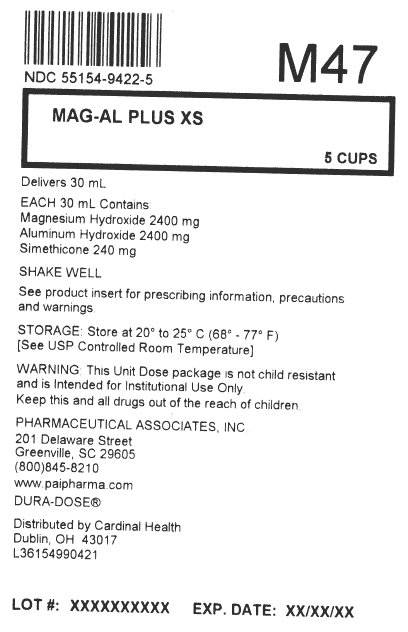 NDC 55154-9422 Mag-al Plus Xs Suspension Oral