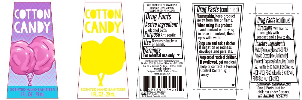 Cotton Candy Scented Hand Sanitizer- Images NDC56136-029