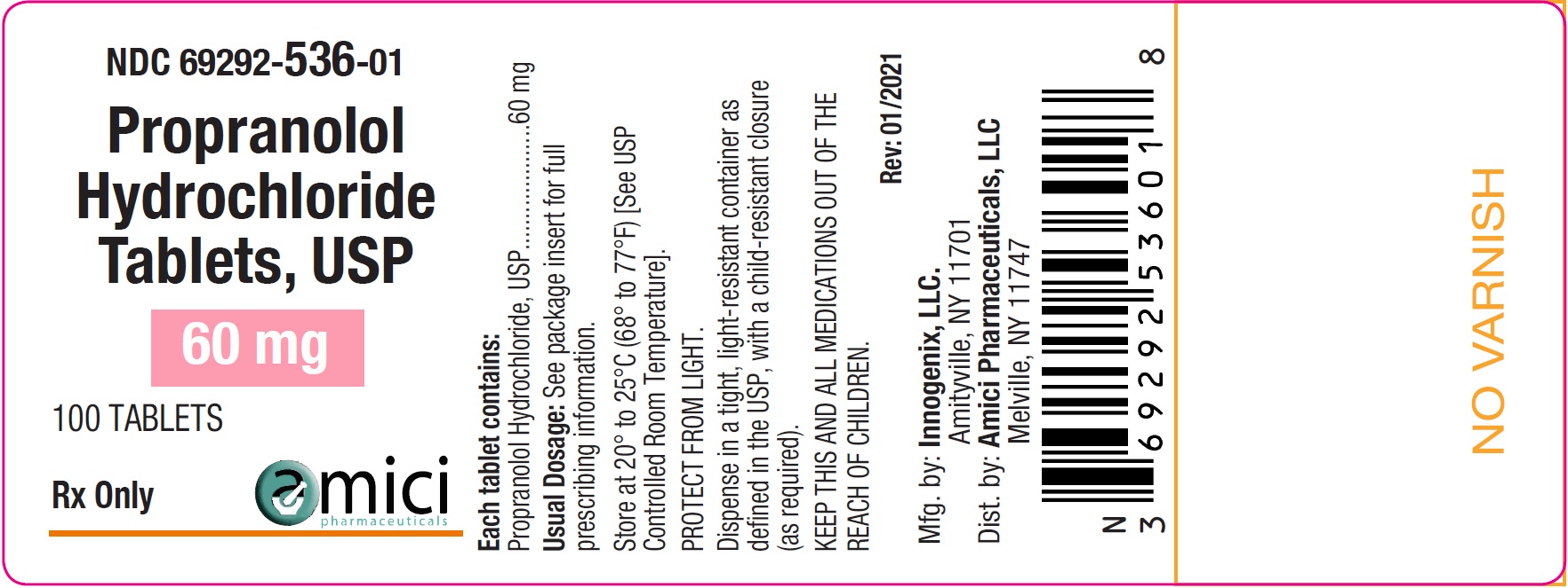 Propranolol Hydrochloride Tablet- Images NDC69292-530