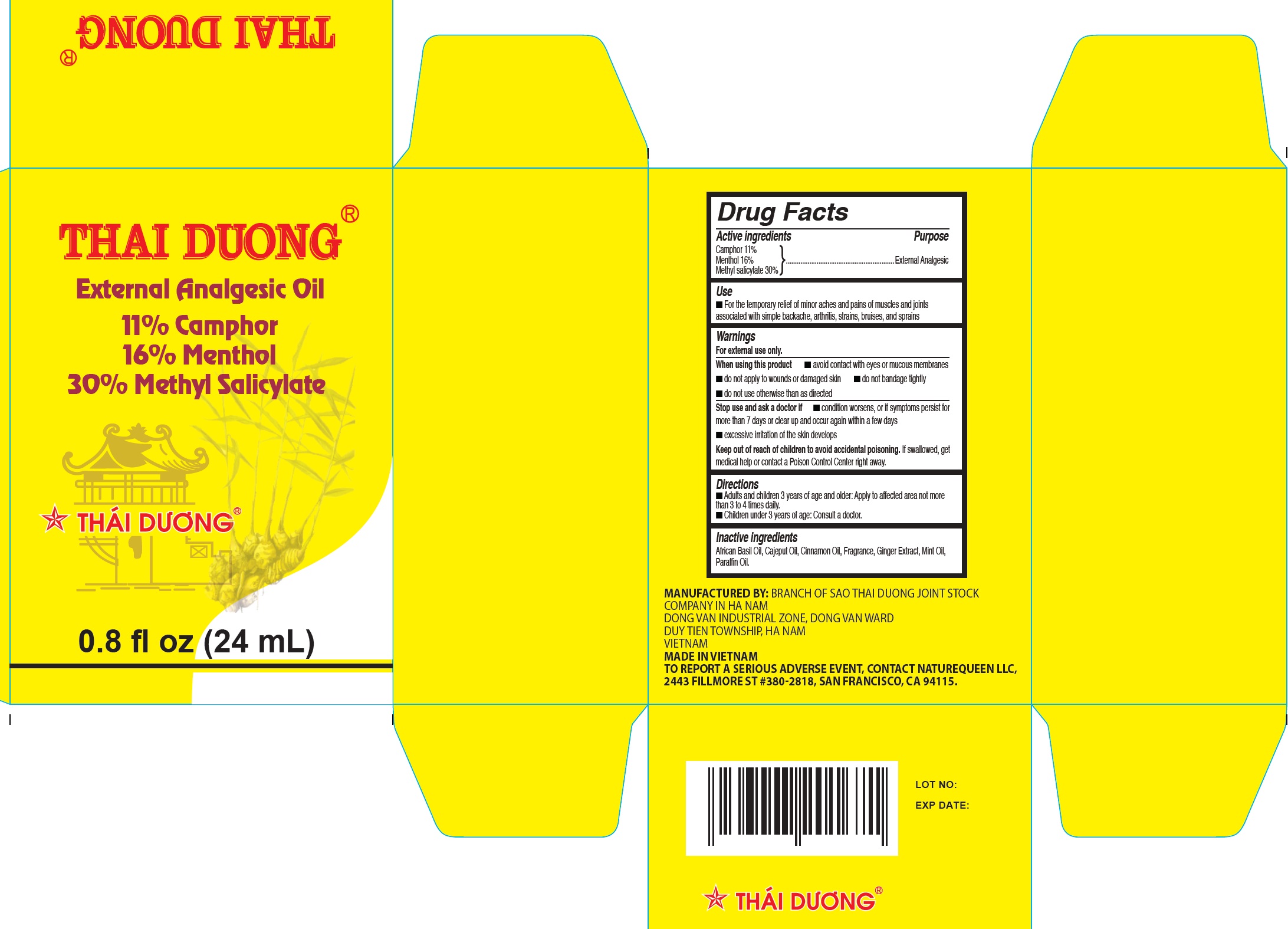 Product Images Thai Duong External Analgesic Photos - Packaging, Labels ...