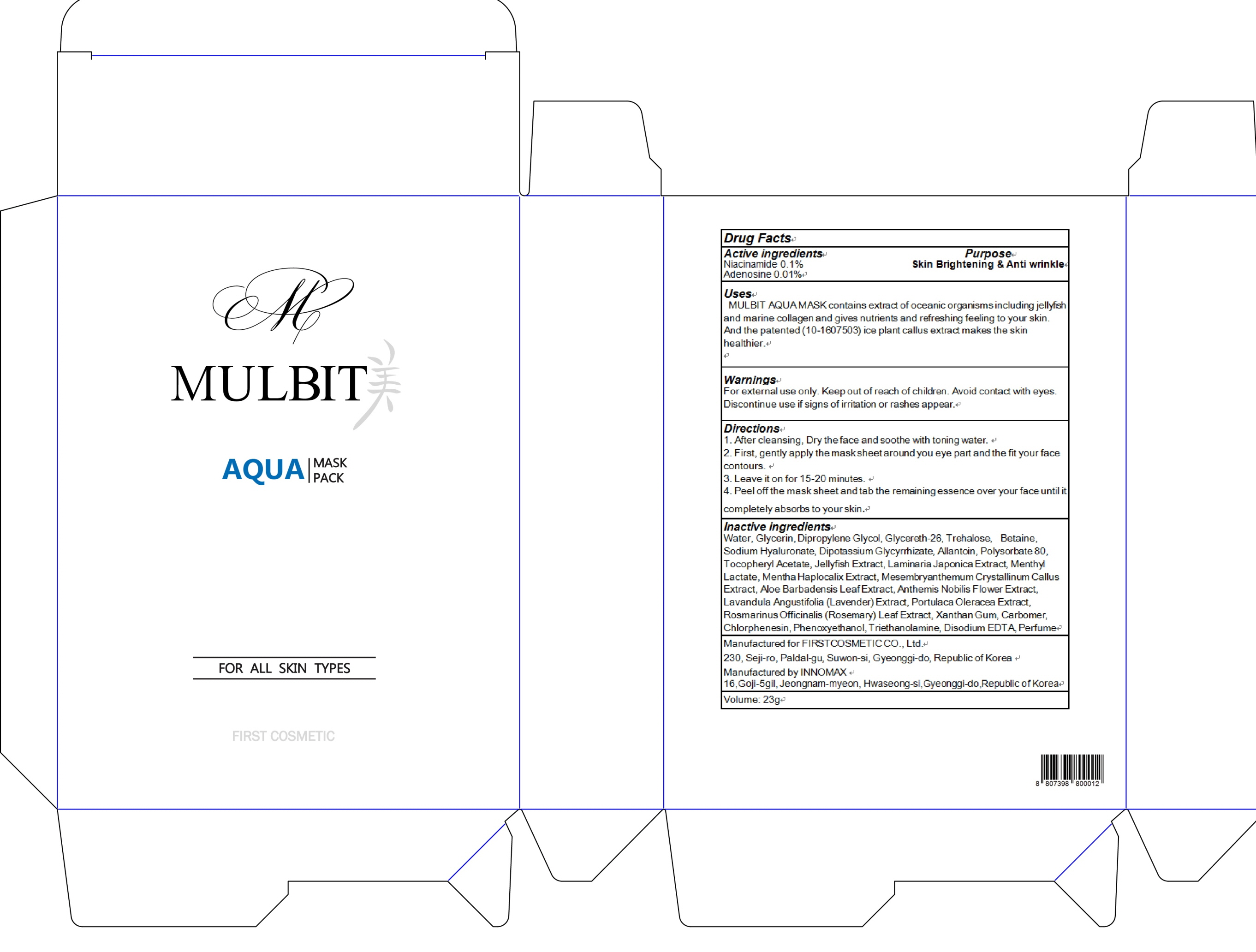 Mulbit Aqua Mask Pack- Images NDC71635-020