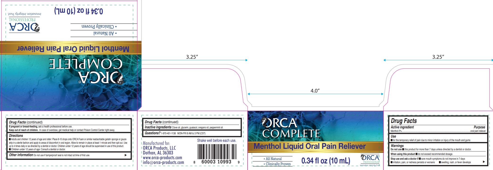 Product Images Orca Complete Menthol Pain Reliever Photos - Packaging ...