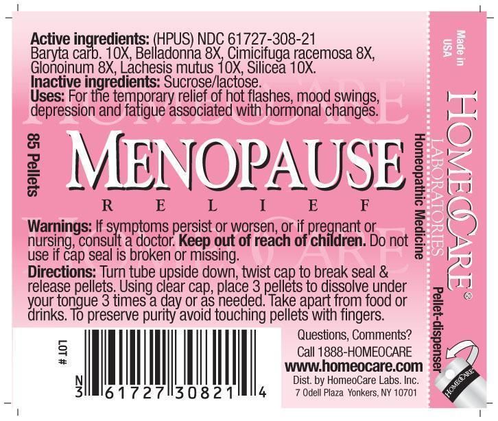 NDC 61727-308 Menopause Relief Pellet Sublingual