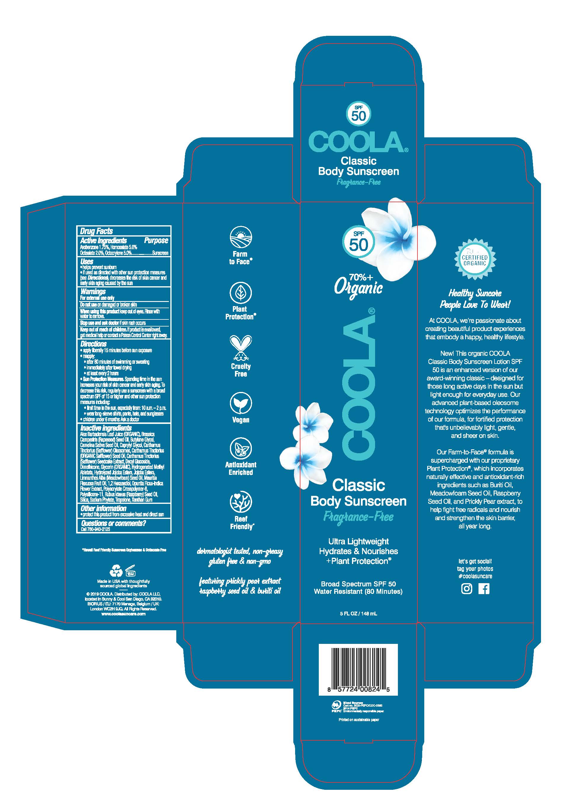 Product Images Coola Classic Body Sunscreen Fragrance-free Spf 50 ...