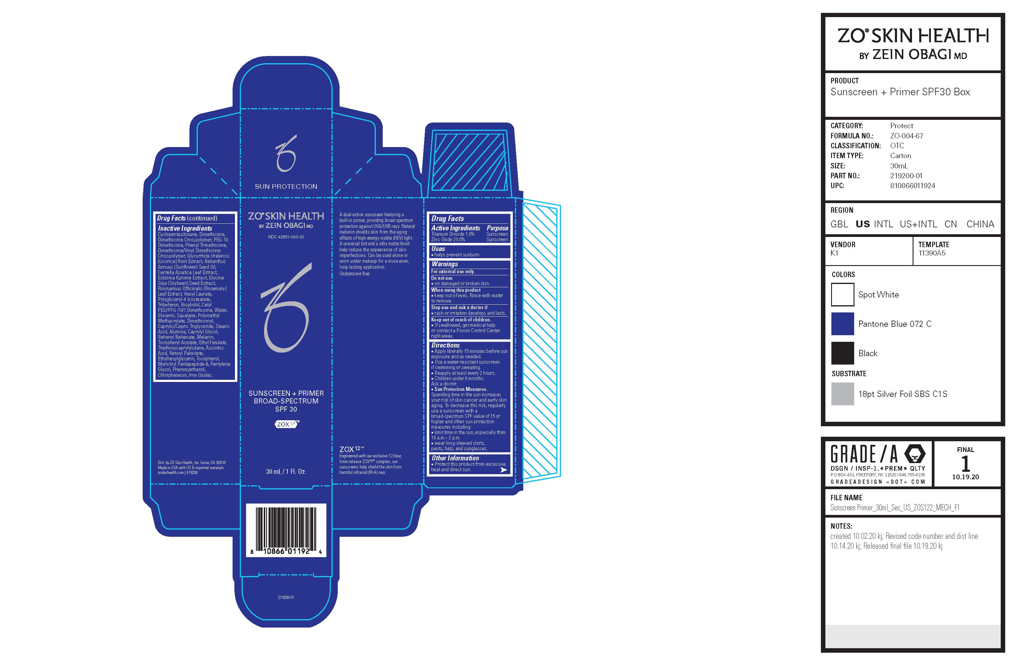 Product Images Zo Skin Health Sunscreen Plus Primer Broad-spectrum Spf ...