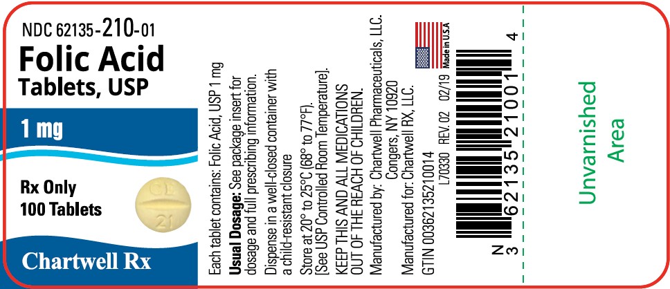 Folic Acid Tablet- Images NDC62135-210