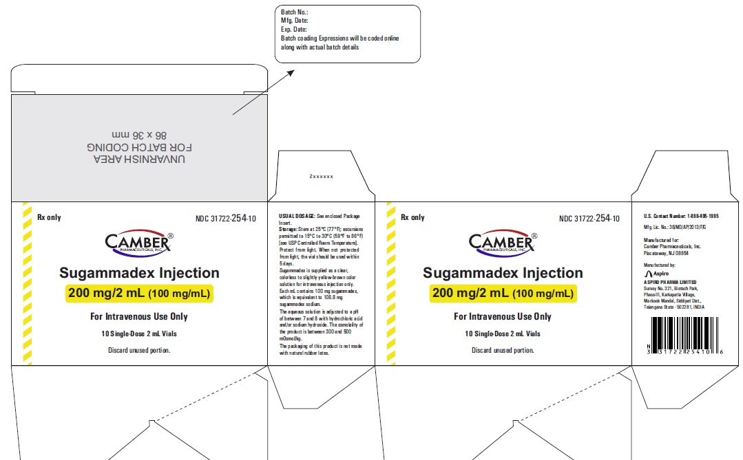 NDC 31722-255 Sugammadex Injection, Solution Intravenous Label ...