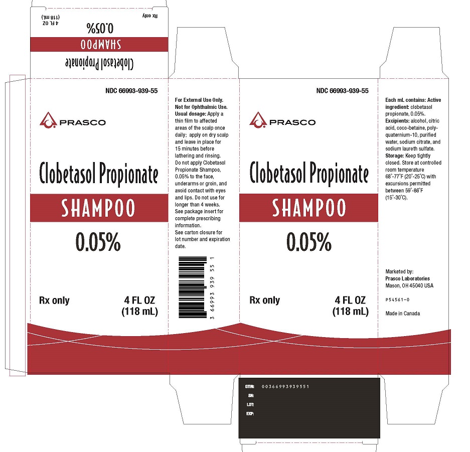 NDC 66993-939 Clobetasol Propionate Shampoo Topical