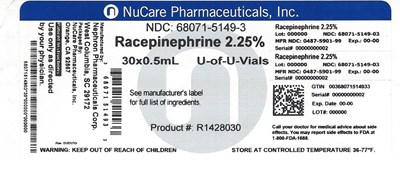 NDC 68071-5149 Racepinephrine Racepinephrine Hydrochloride