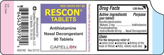NDC 64543-097 Rescon Tablet, Multilayer Oral