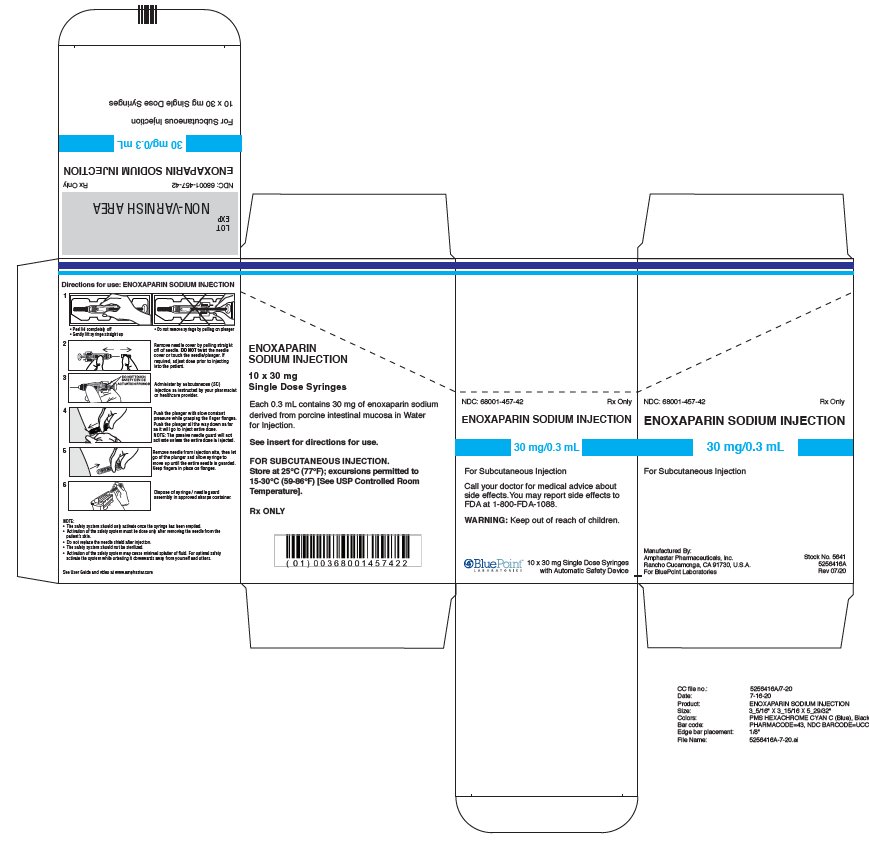 NDC 68001-457 Enoxaparin Sodium Injection Subcutaneous