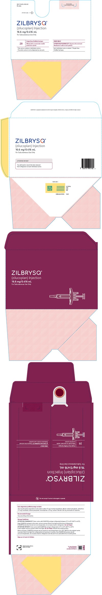 Zilbrysq Injection, Solution FDA Label - NDC 50474-992