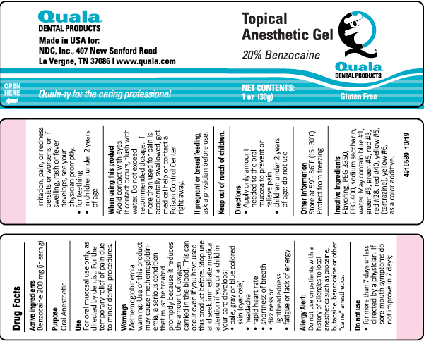 Quala Topical Anesthetic Gel Product Images - NDC 43128-029