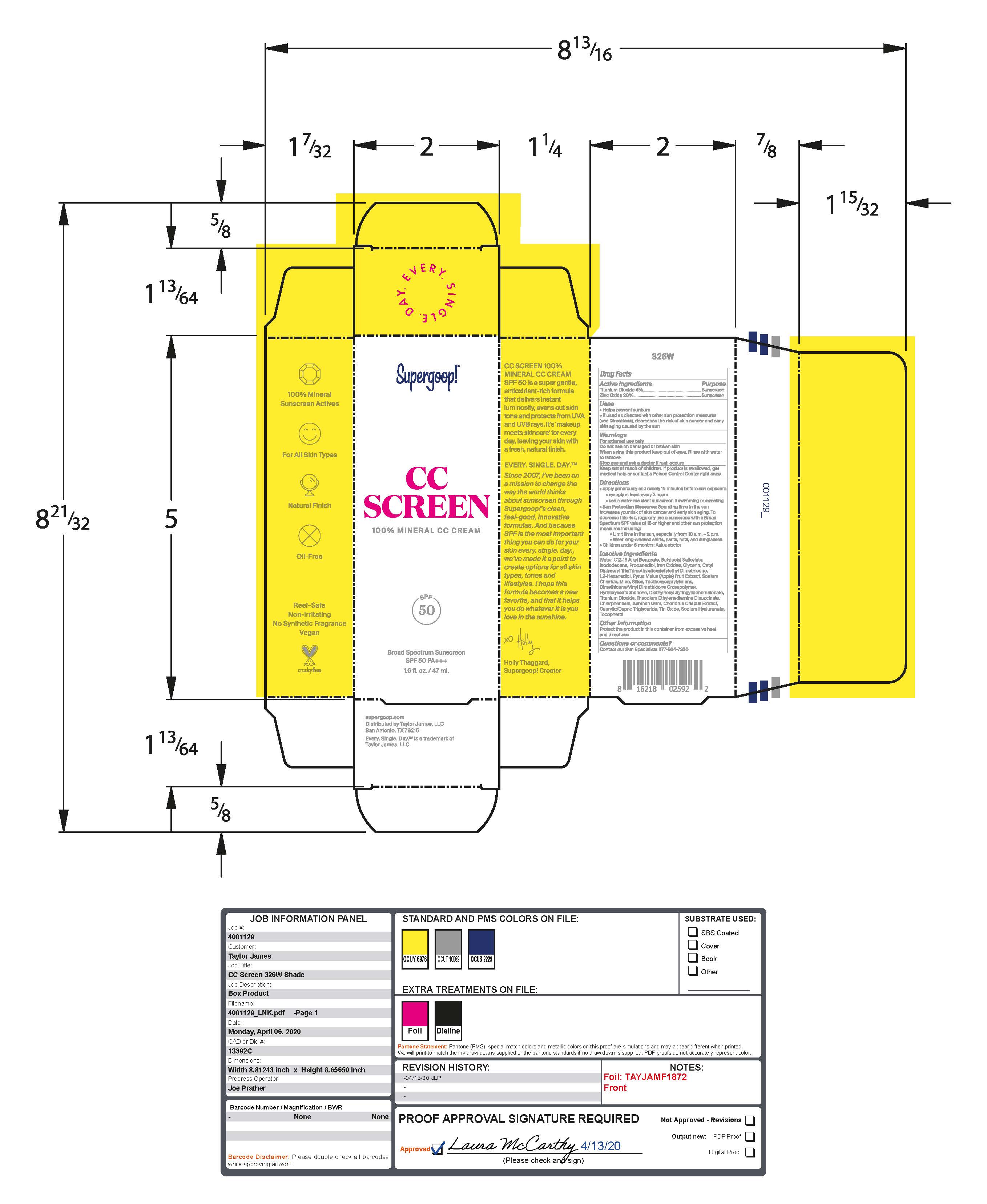 Product Images Cc Screen 100% Mineral Cc Cream Broad Spectrum Spf 50 ...