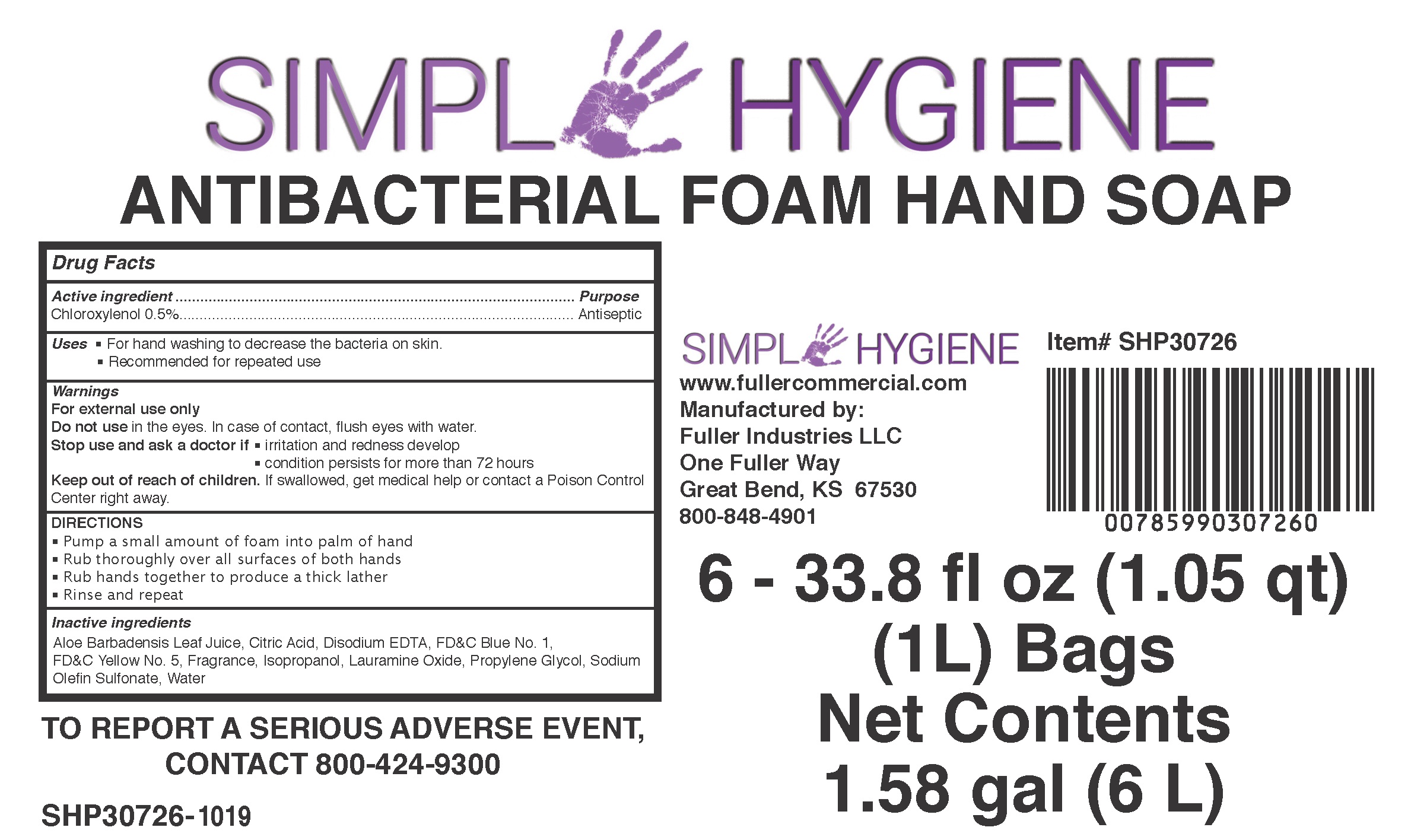 NDC 60933-210 Simple Hygiene Antibacterial Hand Aerosol, Foam Topical ...