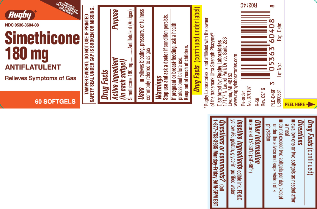 NDC 0536-3604 Simethicone Capsule, Liquid Filled Oral Label Information ...